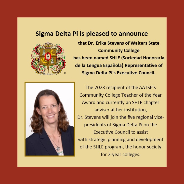 Inaugural SHLE Representative of the Executive Council – Sigma Delta Pi